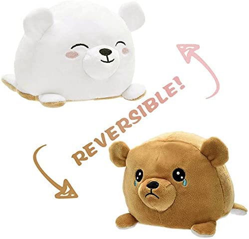 Reversible Plushie Bear Stuffed Animal Reversible Mood Plush Double ...